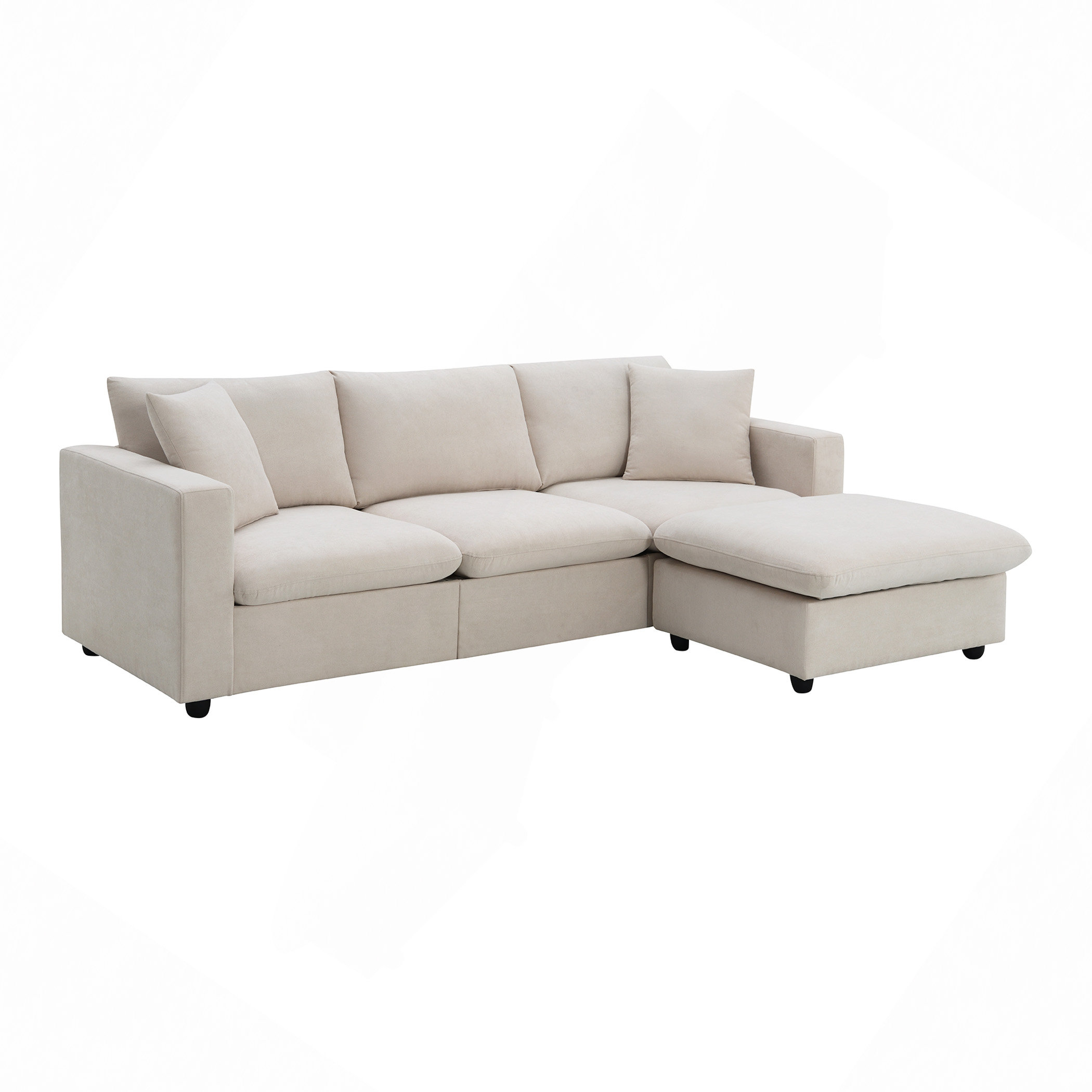 Latitude Run® Sectional Sofa, 100.4*64.6" Modern Sectional Sofa,L-Shaped Couch Set With 2 Free ...